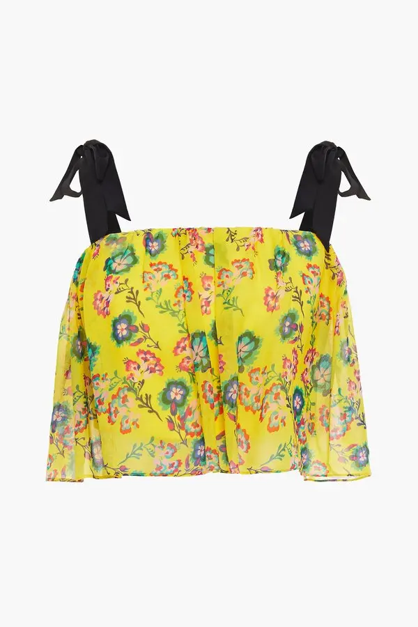 Saloni Jemi Cropped Floral Top