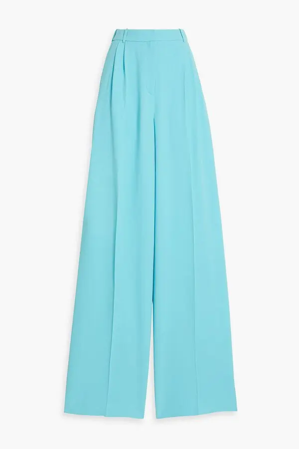 Saloni Crepe Wide-leg Pants