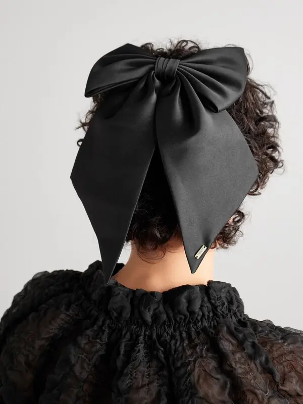 Eugenia Kim Tracey Satin Bow Hair Clip In Black - 50% Off  display picture 2