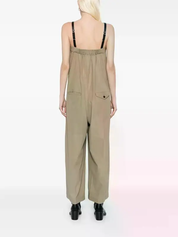 Toga Twisted Twill Playsuit - Brown | Editorialist