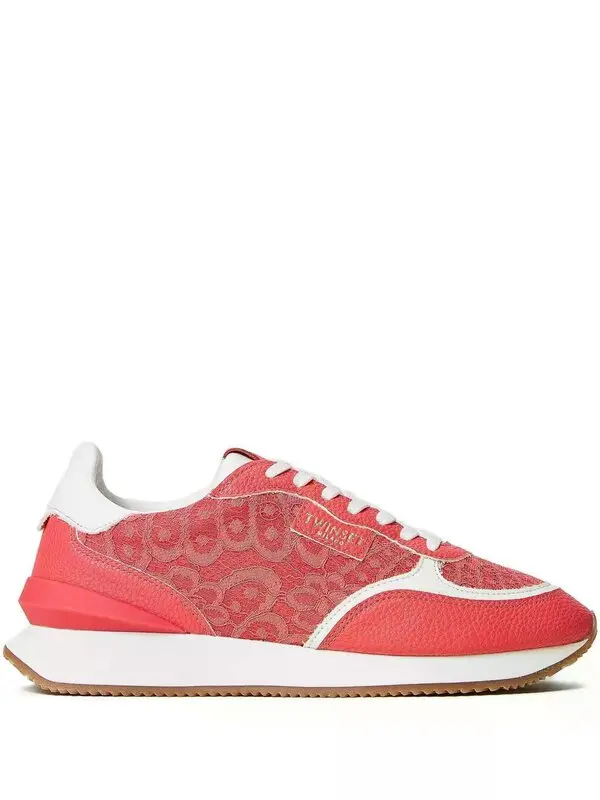 TWINSET Lace Panelled Sneakers - Red