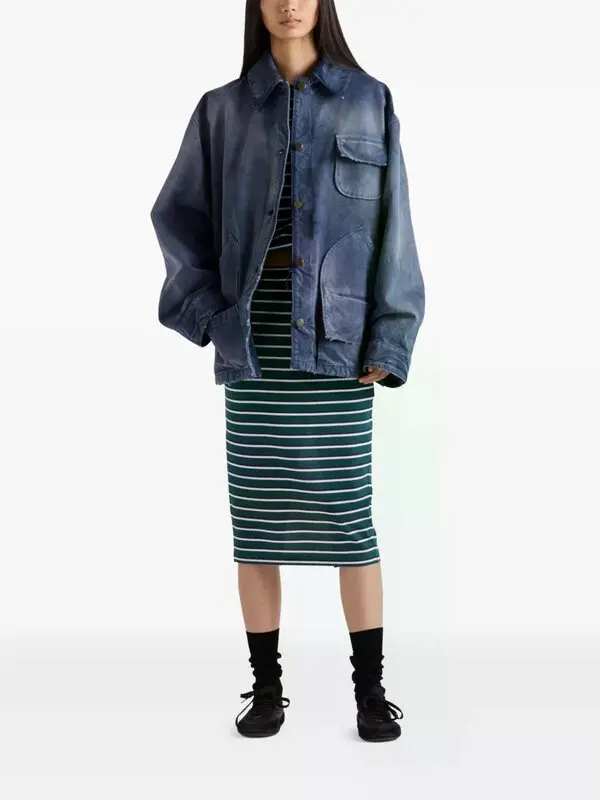 Prada Washed Canvas Shirt Jacket
