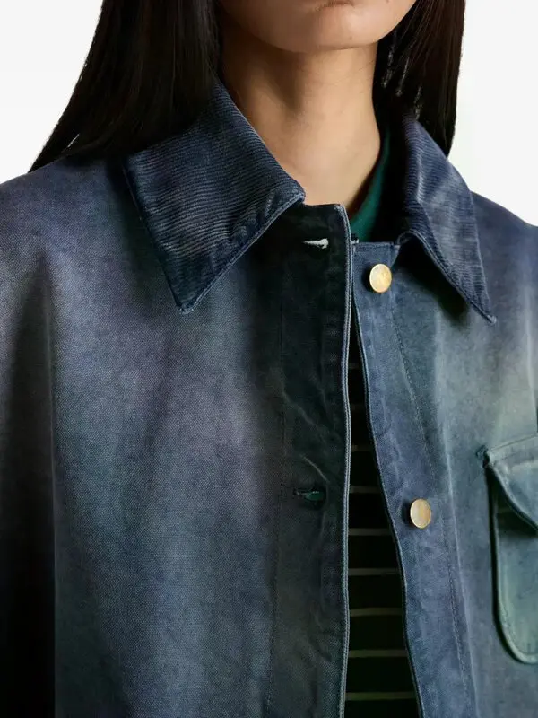 Prada Washed Canvas Shirt Jacket