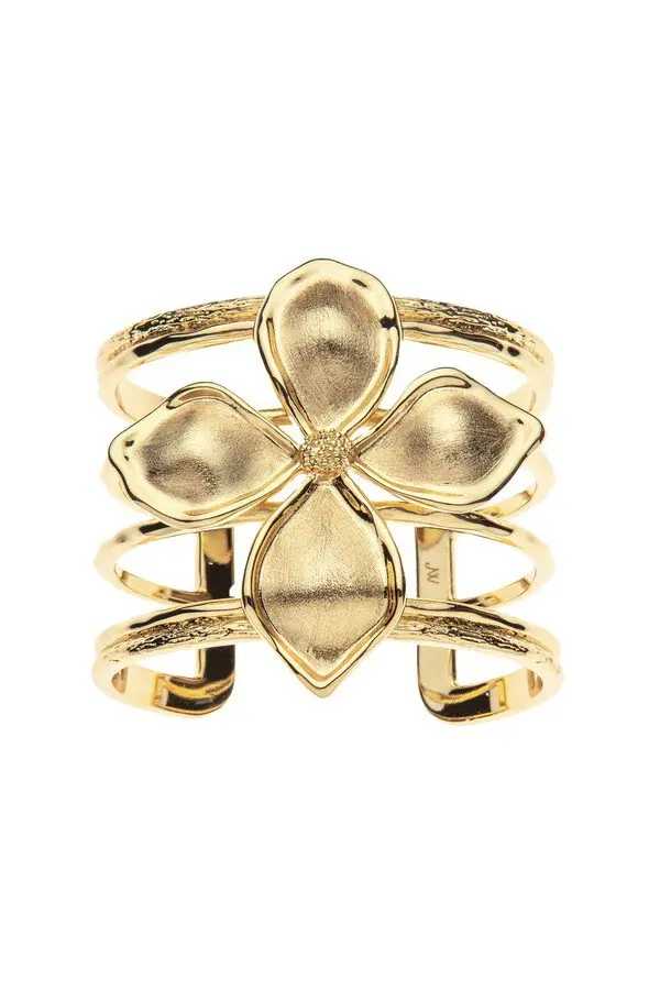 JANE WIN Flower Cuff - Gold