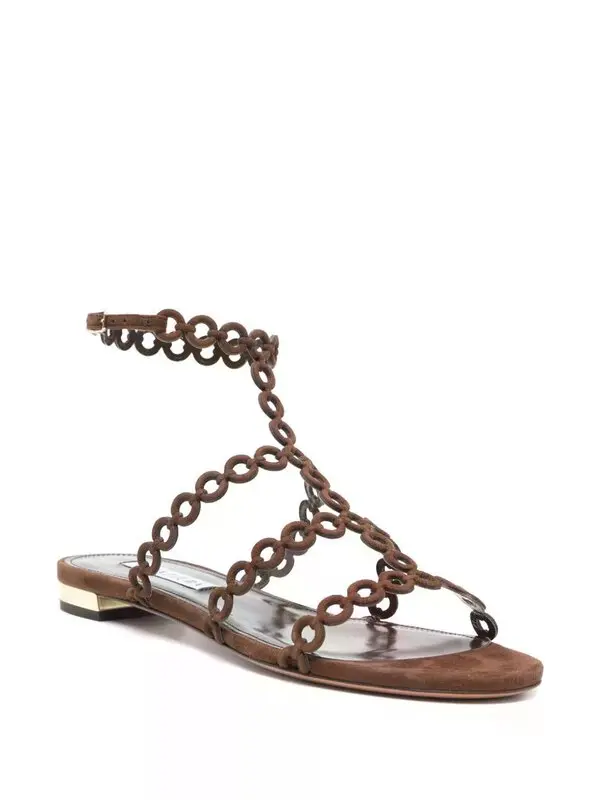 AQUAZZURA Infinity Chain Flat Sandals