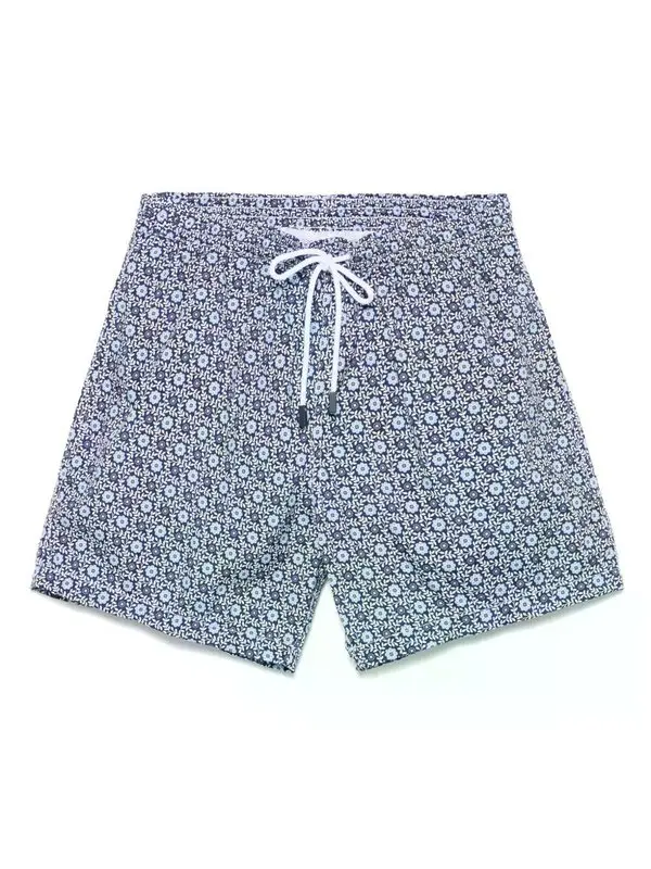 BARBA NAPOLI Printed Swim Shorts - Blue
