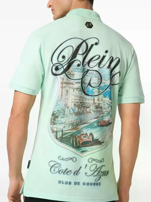 Philipp Plein Racing Car Polo Shirt - Green