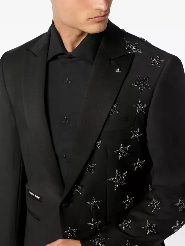 Philipp Plein Stars Wool Blazer