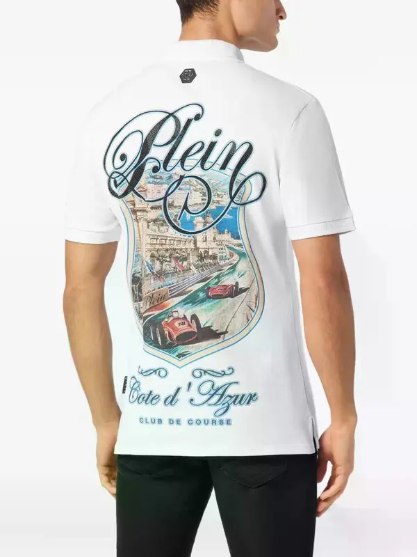 Philipp Plein Racing Car Polo Shirt