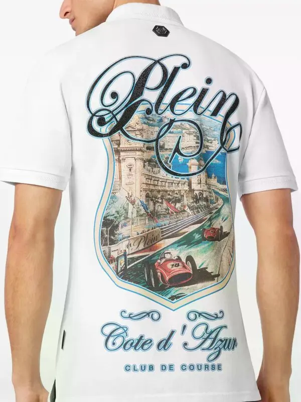 Philipp Plein Racing Car Polo Shirt