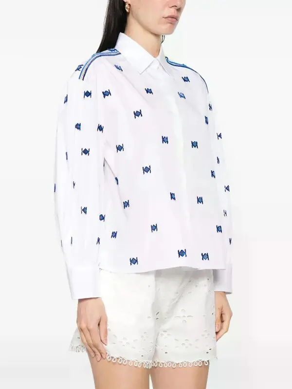 Ermanno Scervino Flocked Motif Shirt