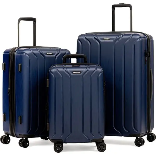 NONSTOP New York 3-piece Hardside Luggage Set With Packing Cubes - Navy