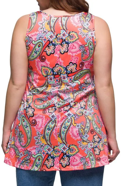 24SEVEN COMFORT APPAREL Paisley Tank Top
