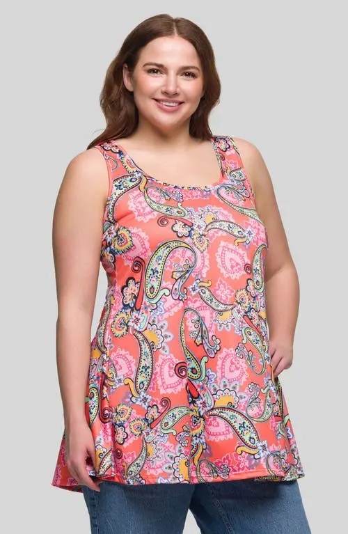24SEVEN COMFORT APPAREL Paisley Tank Top