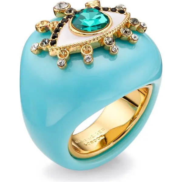 Kurt Geiger Evil Eye Cocktail Ring - Turquoise
