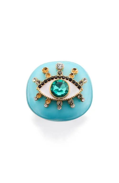 Kurt Geiger Evil Eye Cocktail Ring - Turquoise