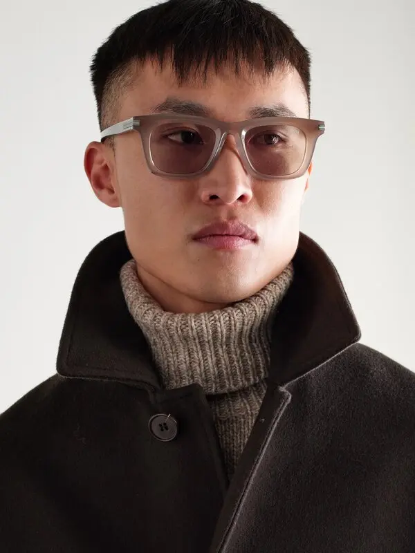 Zegna Square-frame Sunglasses - Brown
