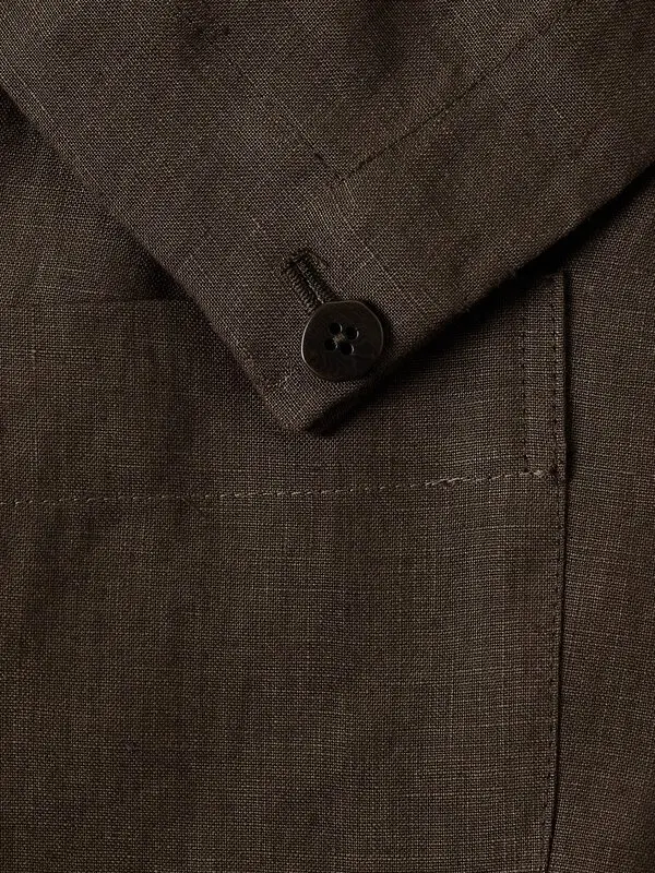 STOFFA Unstructured Washed-linen Blazer