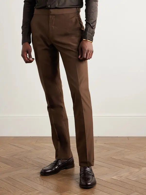 TOM FORD Slim-fit Silk Trousers