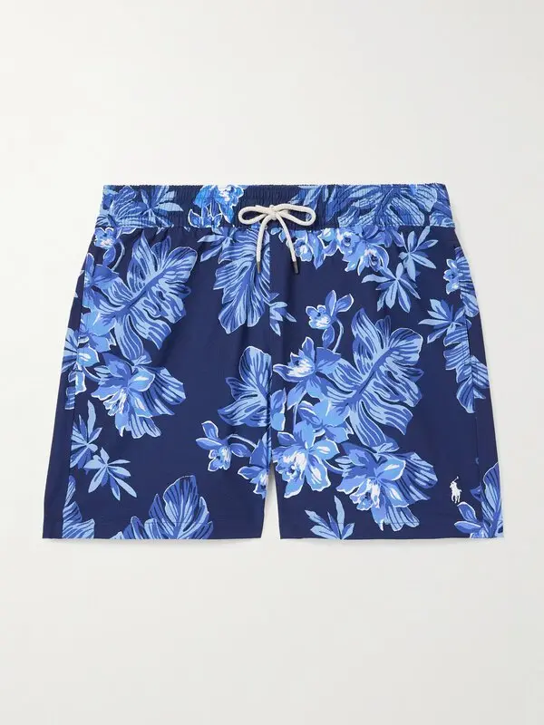 Polo Ralph Lauren Traveler Straight-leg Floral Swim Shorts - Blue