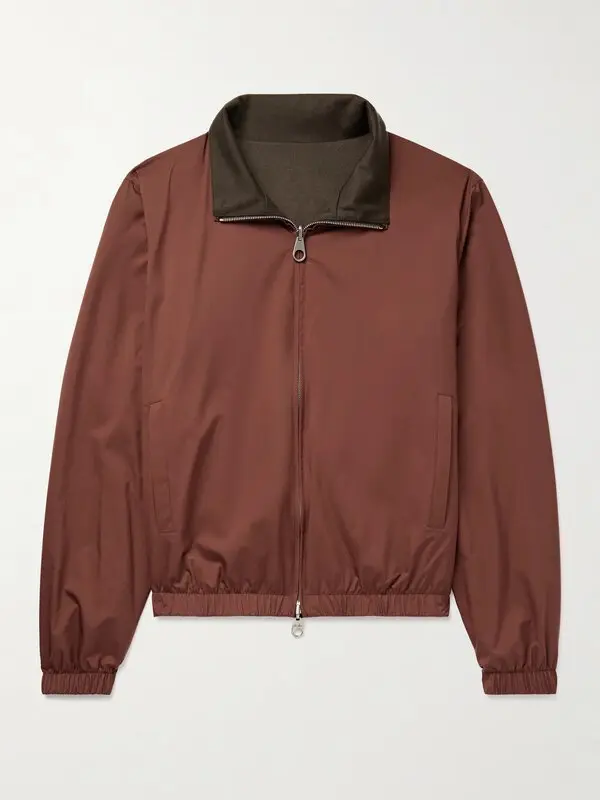 Loro Piana Reversible Padded ® Storm System® Nylon And Cashmere Blouson Jacket - Brown