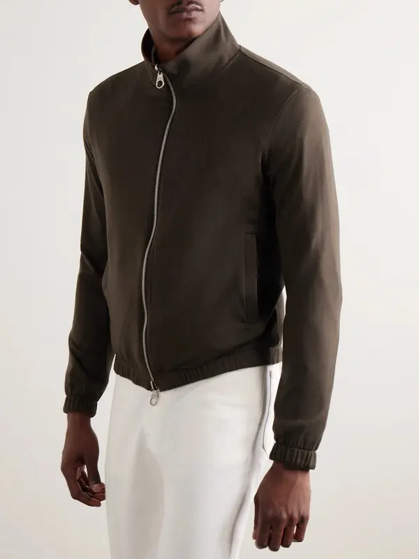 Loro Piana Reversible Padded ® Storm System® Nylon And Cashmere Blouson Jacket - Brown