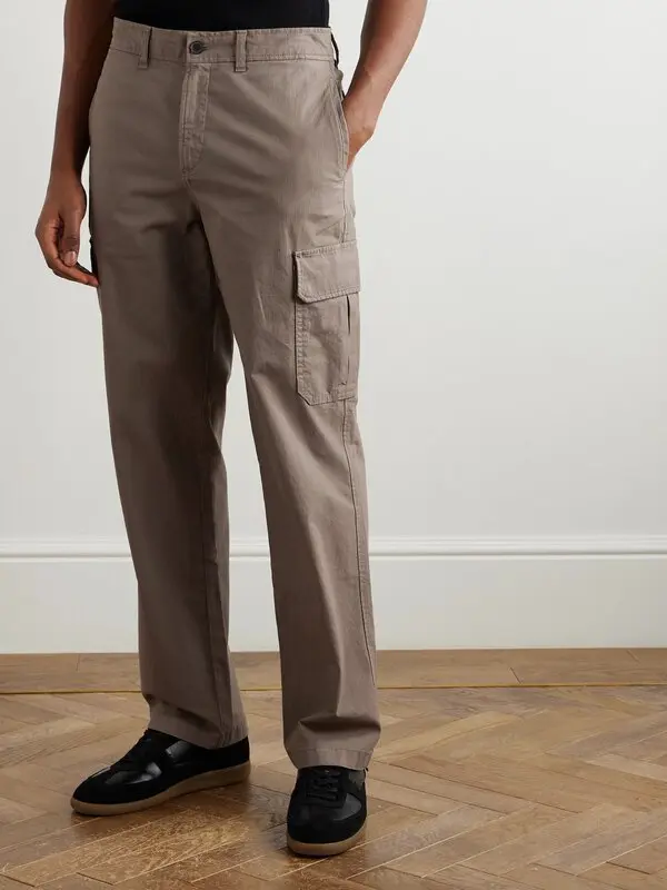 Mr P. Edward Straight-leg Organic Cotton-blend Ripstop Cargo Trousers
