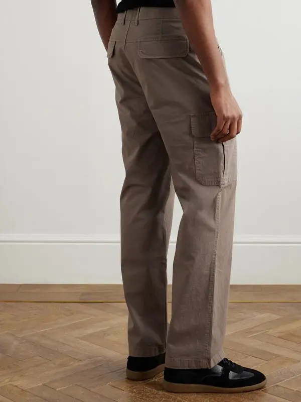 Mr P. Edward Straight-leg Organic Cotton-blend Ripstop Cargo Trousers