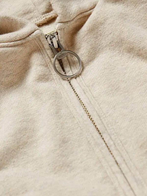 Kapital Printed Cotton-jersey Zip-up Hoodie - Neutrals