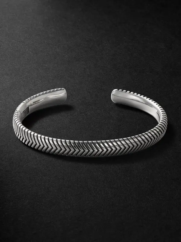 David Yurman Chevron Cuff - Silver