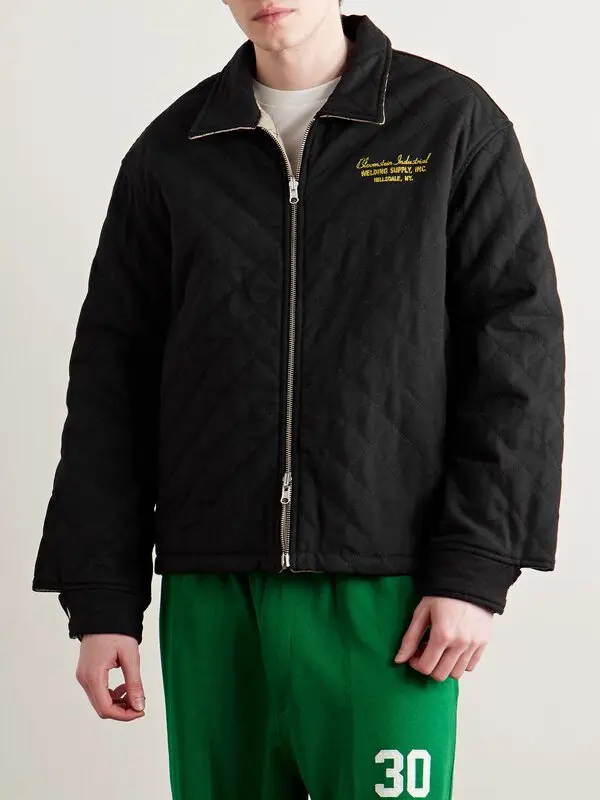 BODE Bloomstein Reversible Printed Quilted Cotton-twill Jacket - Black