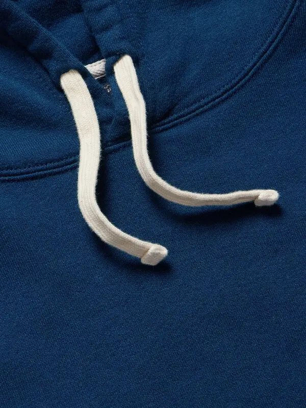 BEAMS Cotton-jersey Hoodie - Blue