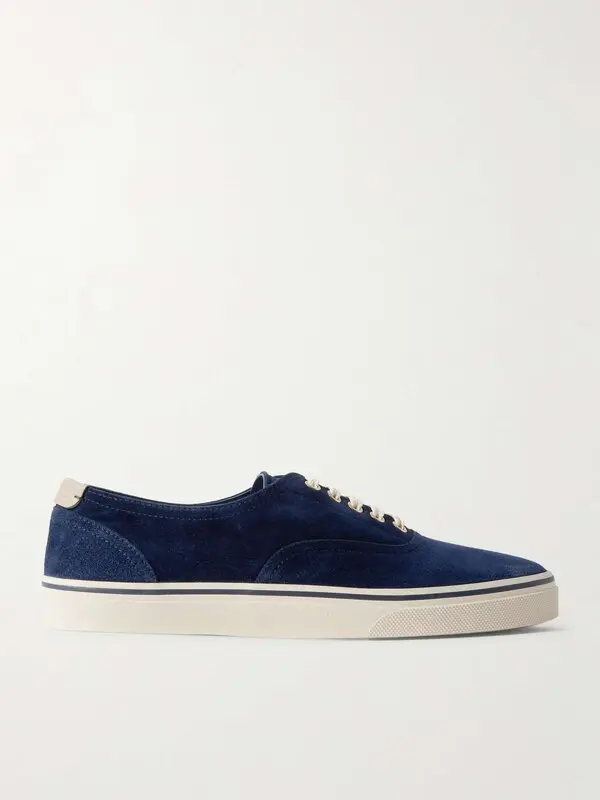 Brunello Cucinelli Leather-trimmed Suede Sneakers
