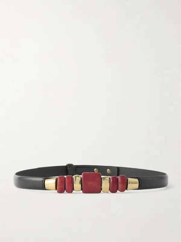 Isabel Marant Raissa Leather Belt - Black