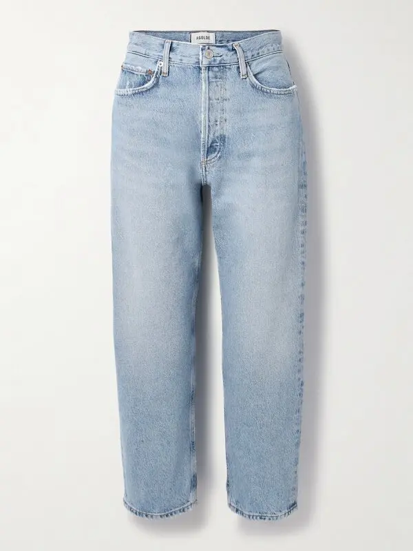 AGOLDE 90s Crop Mid-rise Straight-leg Jeans - Blue