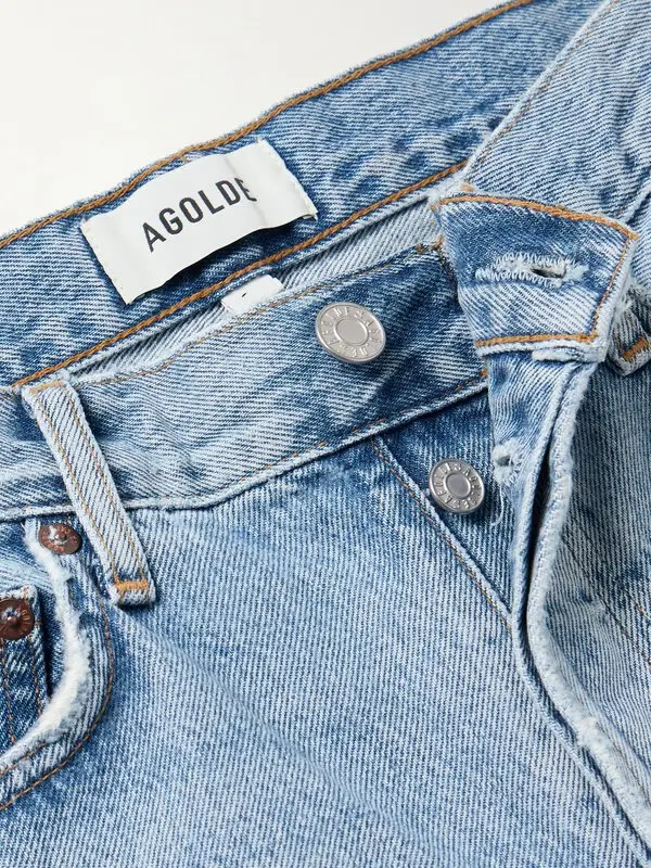 AGOLDE 90s Crop Mid-rise Straight-leg Jeans - Blue