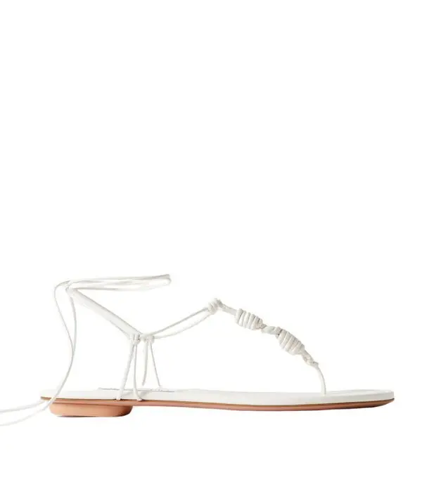 AQUAZZURA - Aquazzura Oaxaca Knotted Leather Sandals
