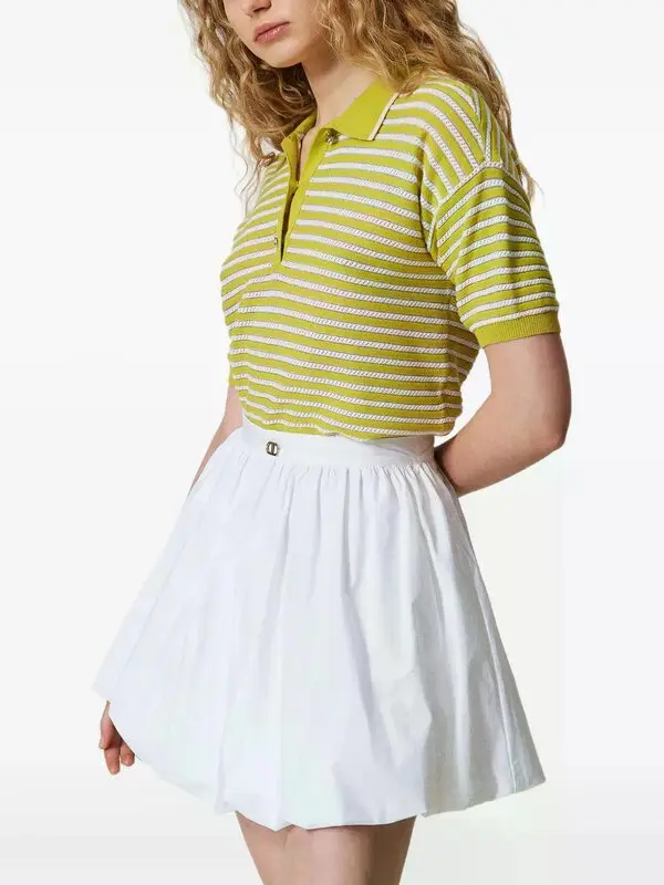 TWINSET Cotton-blend Mini Skirt - White
