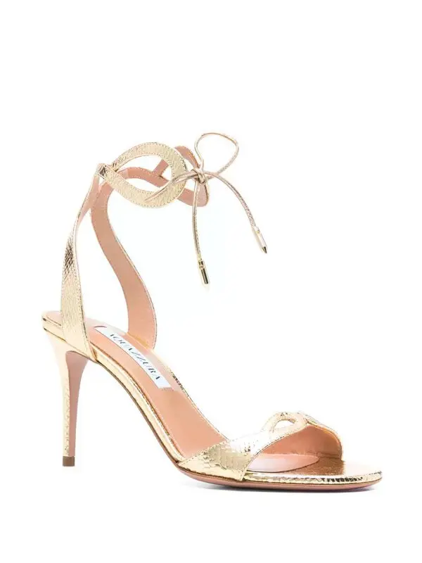 AQUAZZURA Tessa Leather Heeled Sandals