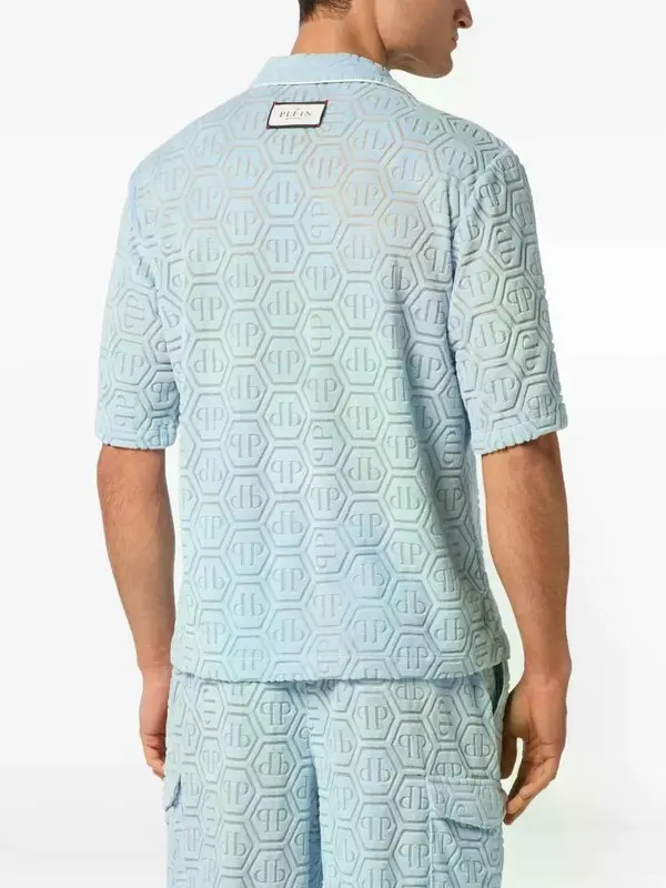 Philipp Plein Jacquard-monogram Bowling Shirt