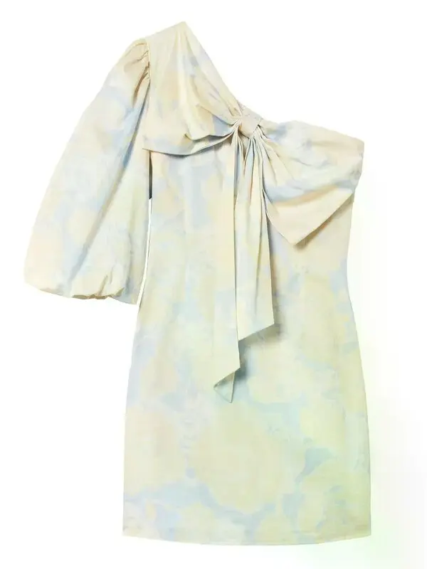 TWINSET One-shoulder Bow-detail Dress - Blue