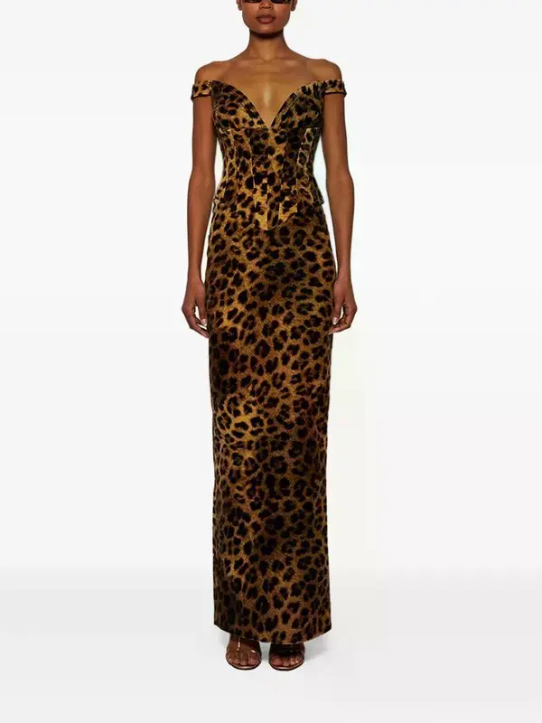 THE NEW ARRIVALS ILKYAZ OZEL Shakti Animalier Dress