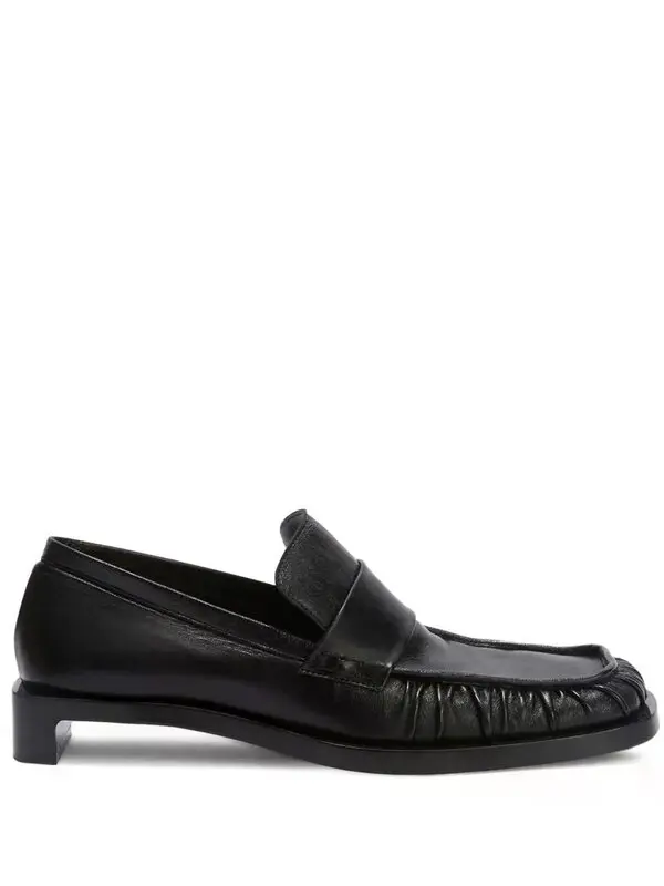 JIL SANDER Leather Loafers - Black