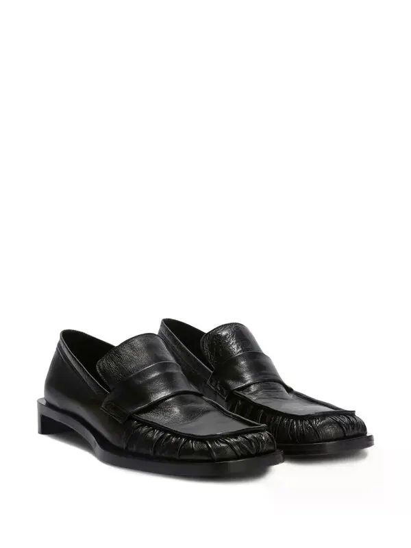 JIL SANDER Leather Loafers - Black