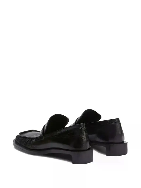 JIL SANDER Leather Loafers - Black