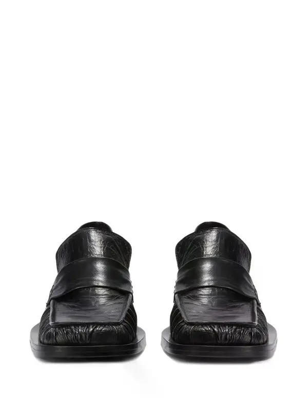 JIL SANDER Leather Loafers - Black