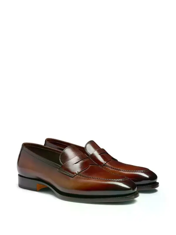 Santoni Leather Loafers - Brown