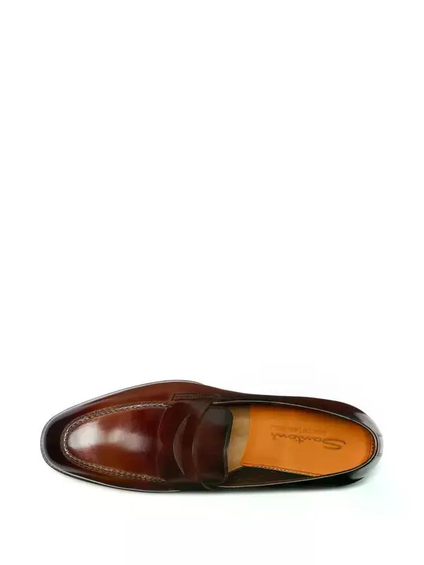 Santoni Leather Loafers - Brown