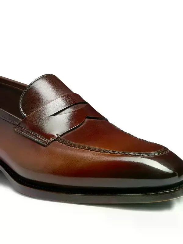 Santoni Leather Loafers - Brown