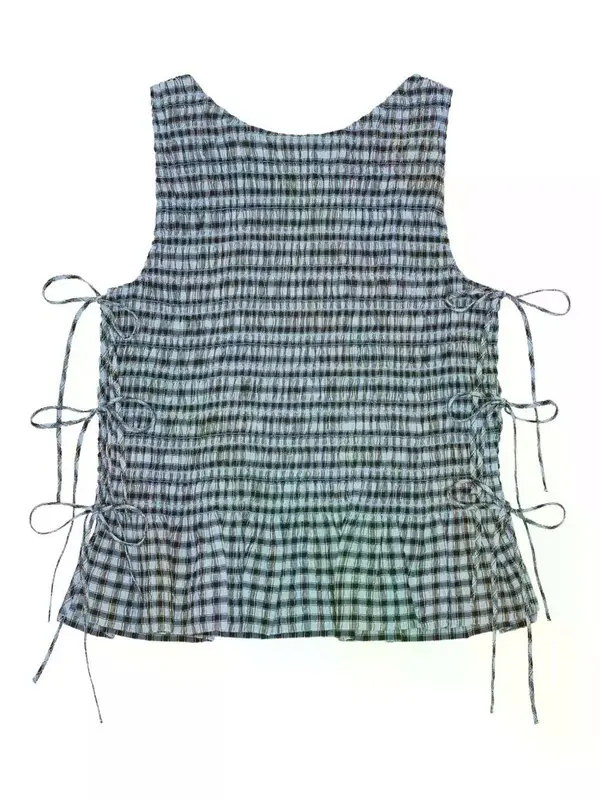 GANNI Checkered Top